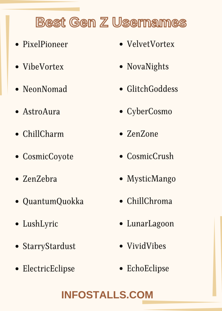 600+ Catchy and Best Gen Z Usernames - Infostalls