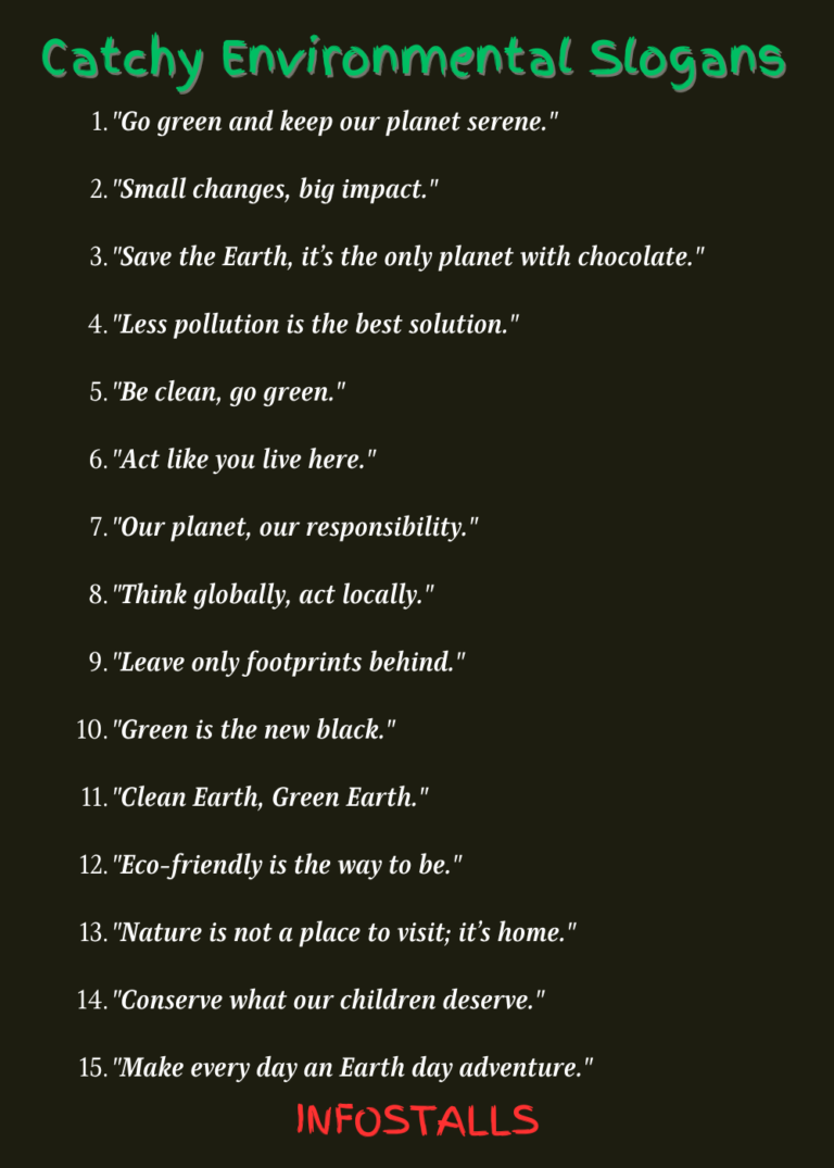 700+ Environmental Slogans You Should Go For - Infostalls