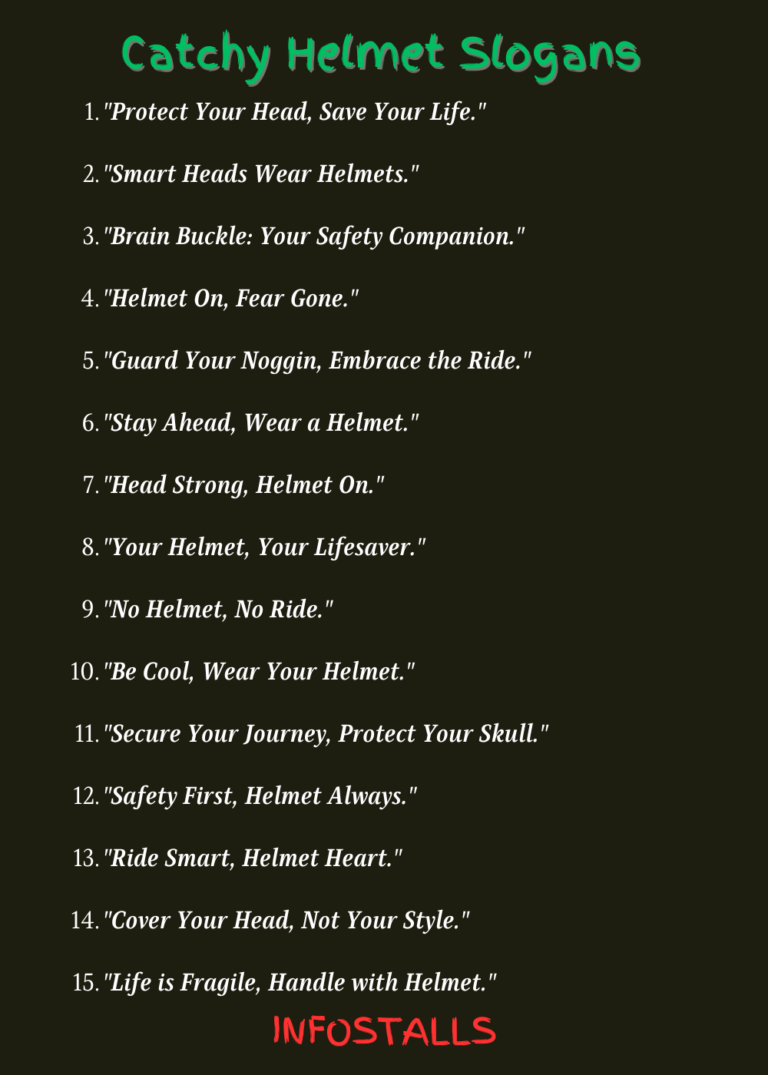 700+ Helmet Slogans You Should Go For - Infostalls