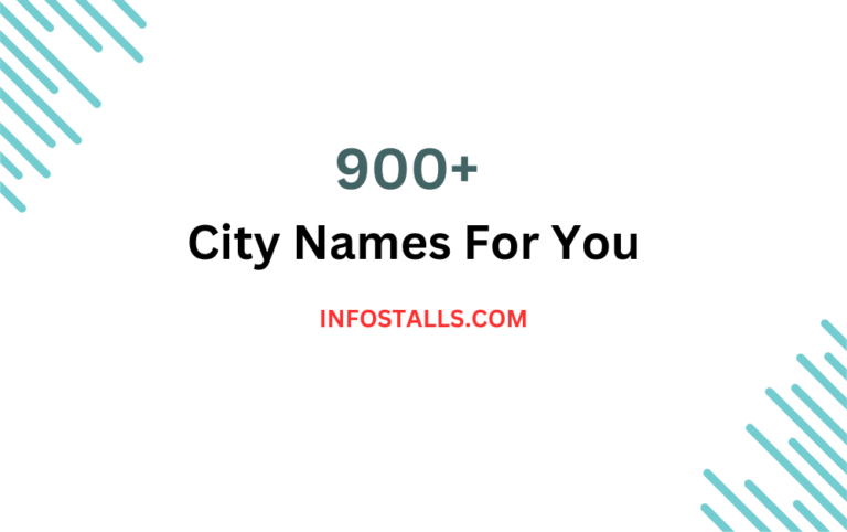 900+ City Names For You - Infostalls