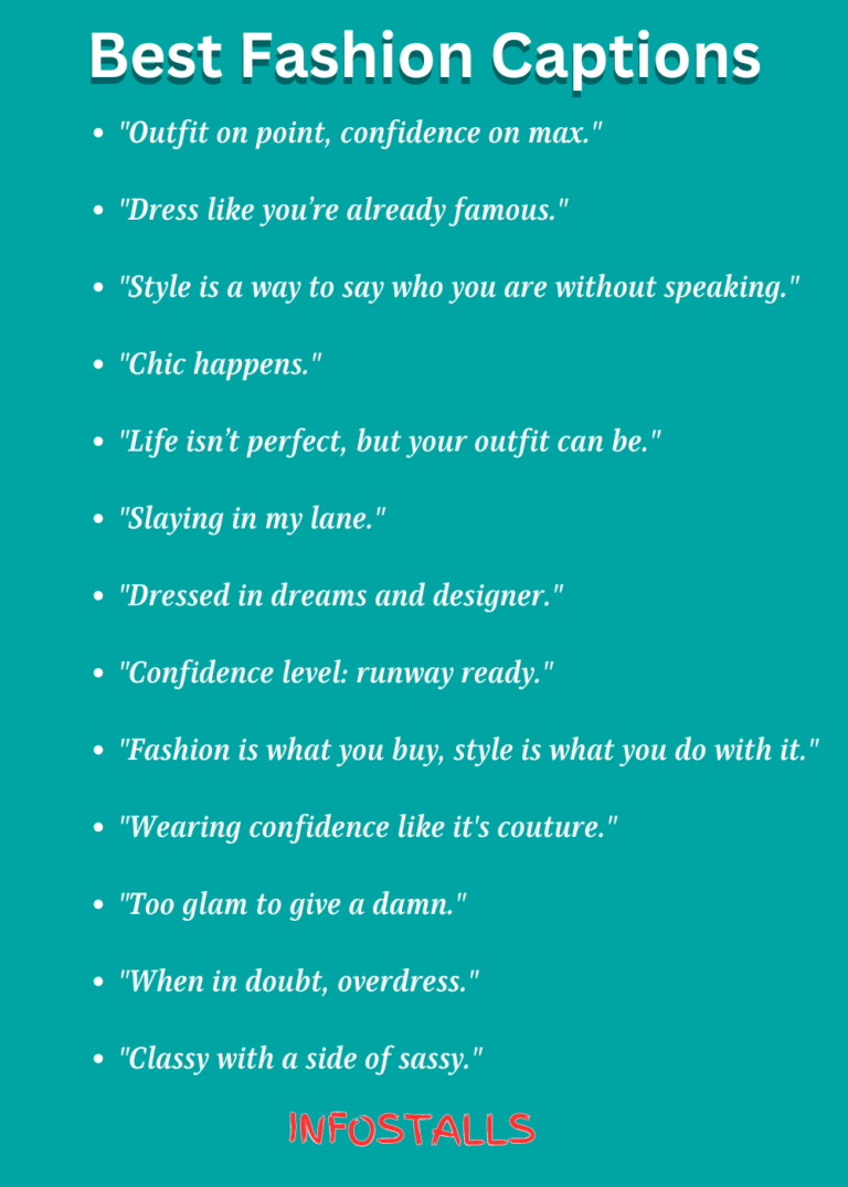 500+ Unique Fashion Captions For You - Infostalls