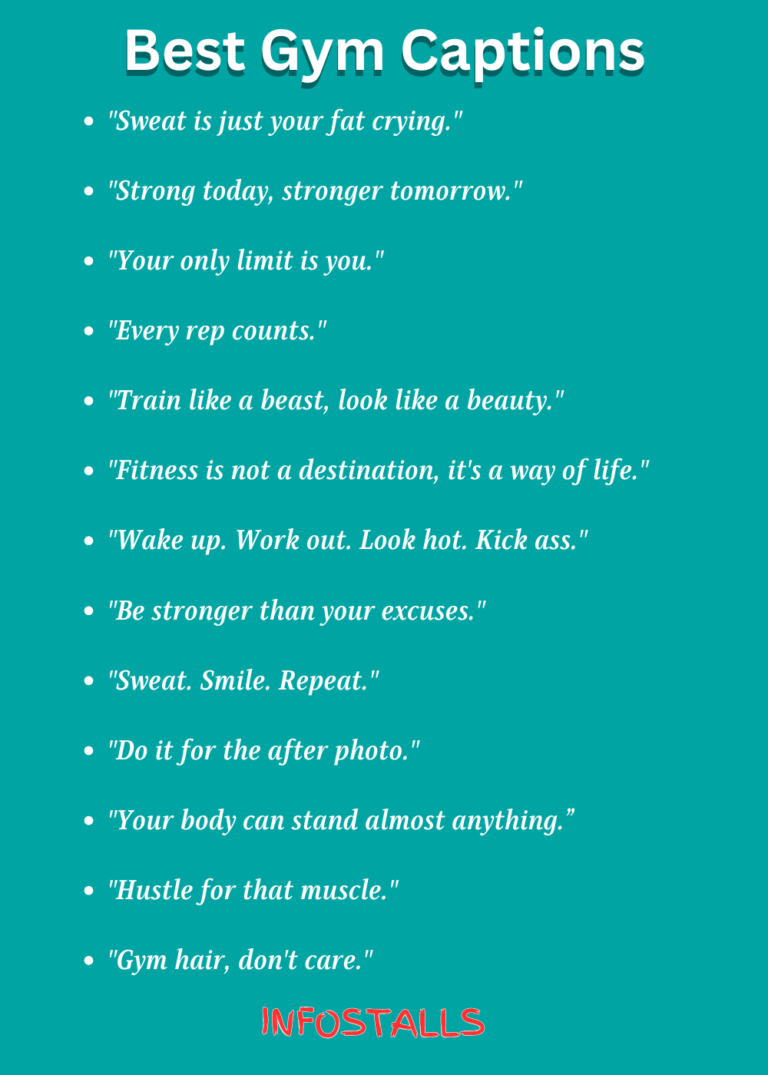 500+ Unique Gym Captions For You - Infostalls
