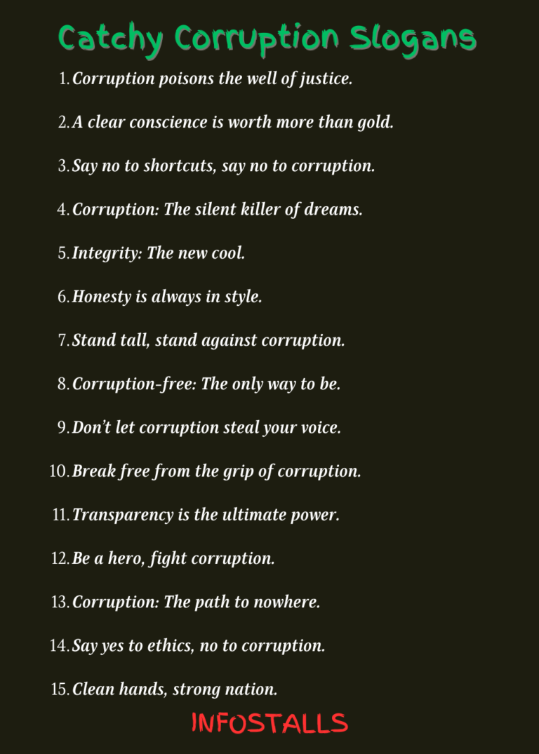 700+ Corruption Slogans You Should Go For - Infostalls