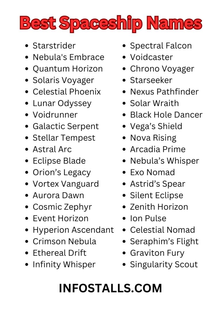 900+ Best Spaceship Names For You - Infostalls