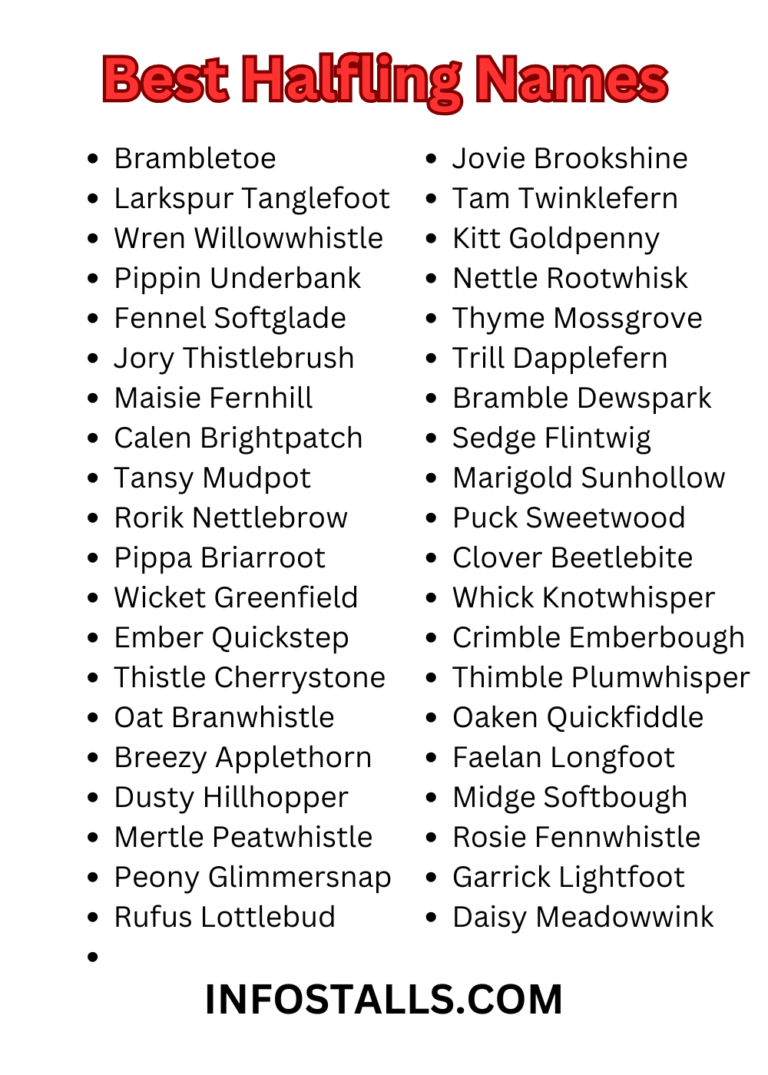 900+ Best Halfling Names For You - Infostalls