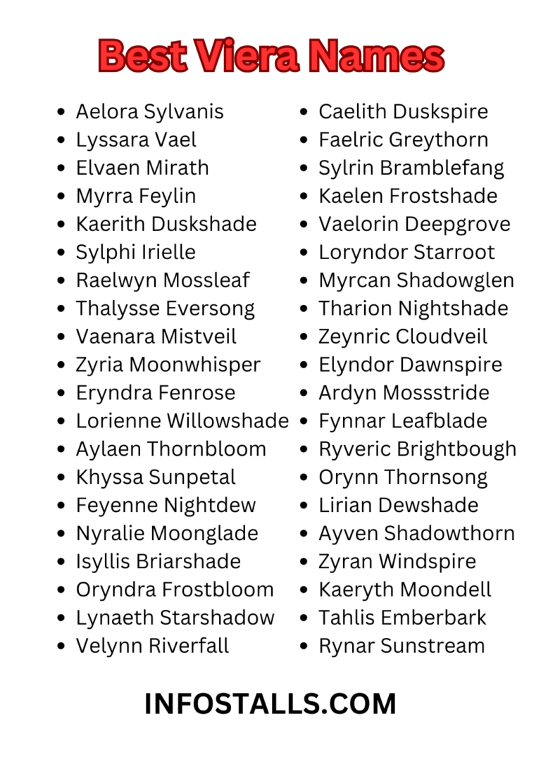 900+ Best Viera Names For You - Infostalls