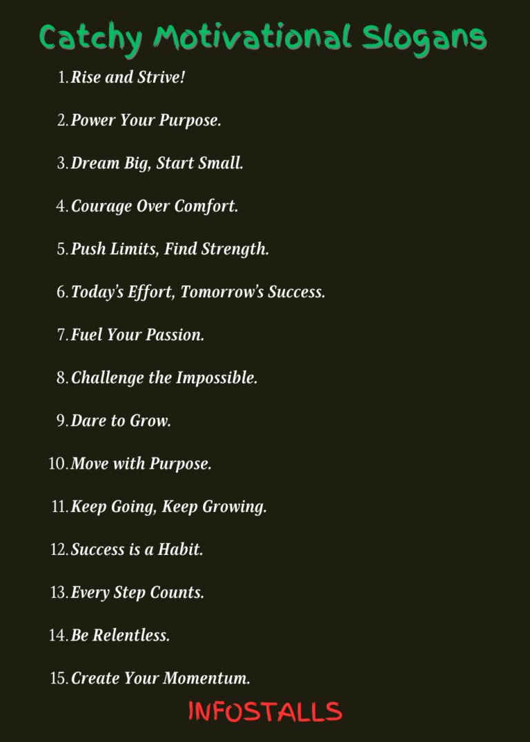 700+ Motivational Slogans You Should Go For - Infostalls