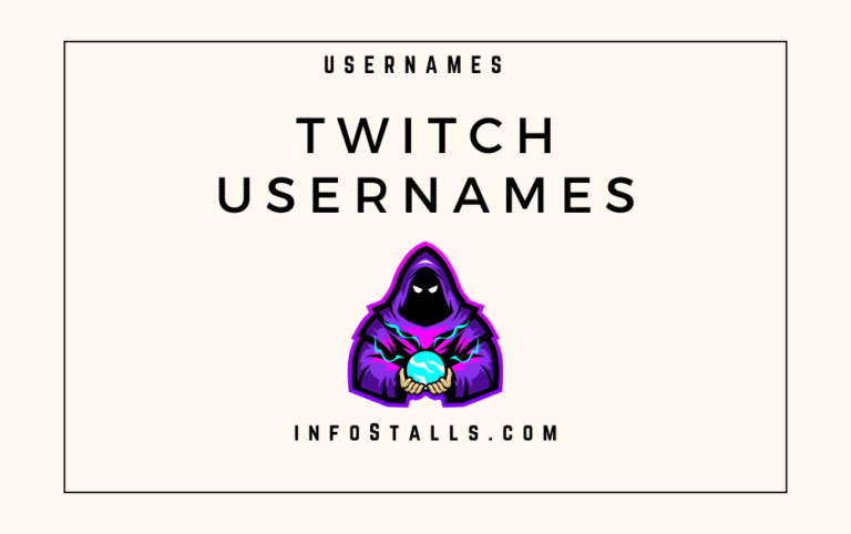 800+ Twitch Usernames For You - Infostalls