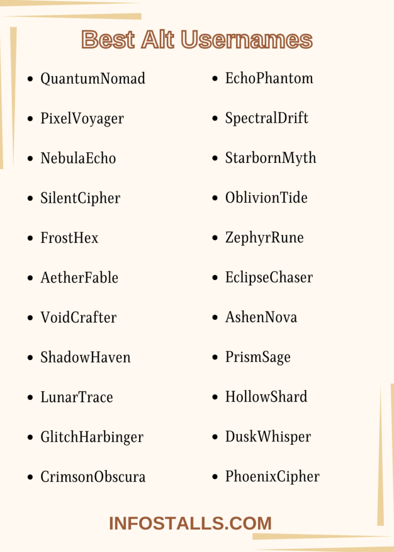 600+ Cool and Best Alt Usernames - Infostalls