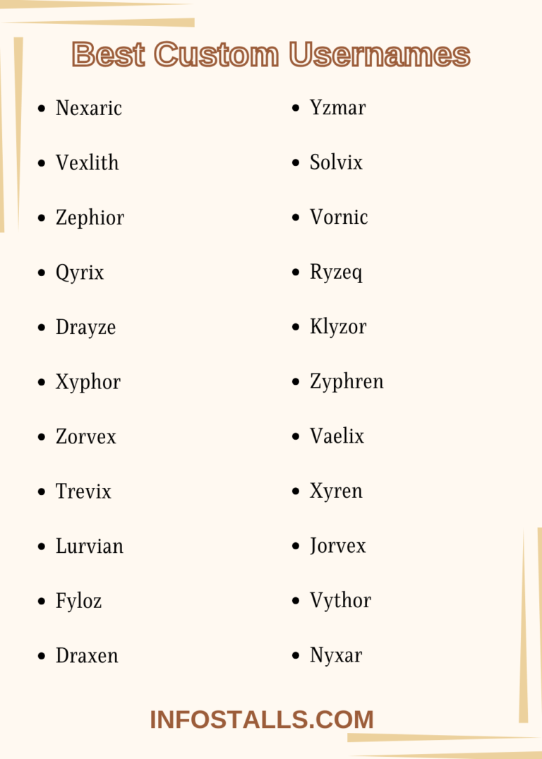 600+ Cool and Best Custom Usernames - Infostalls