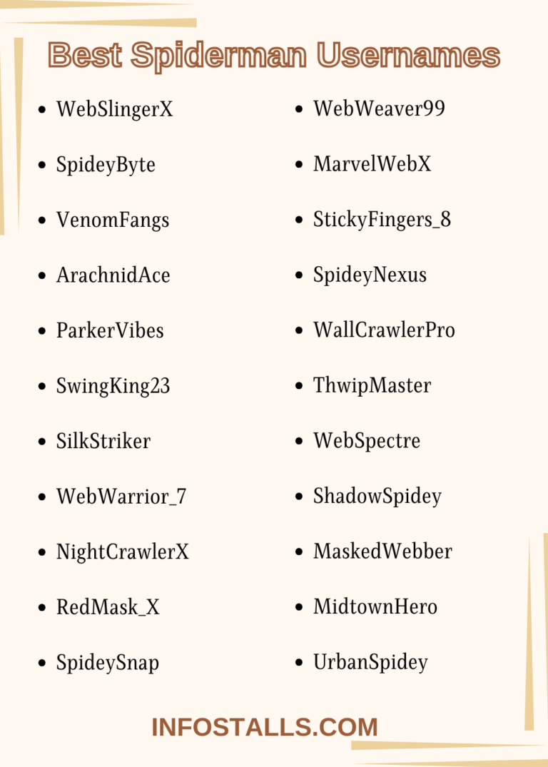 600+ Cool and Best Spiderman Usernames - Infostalls