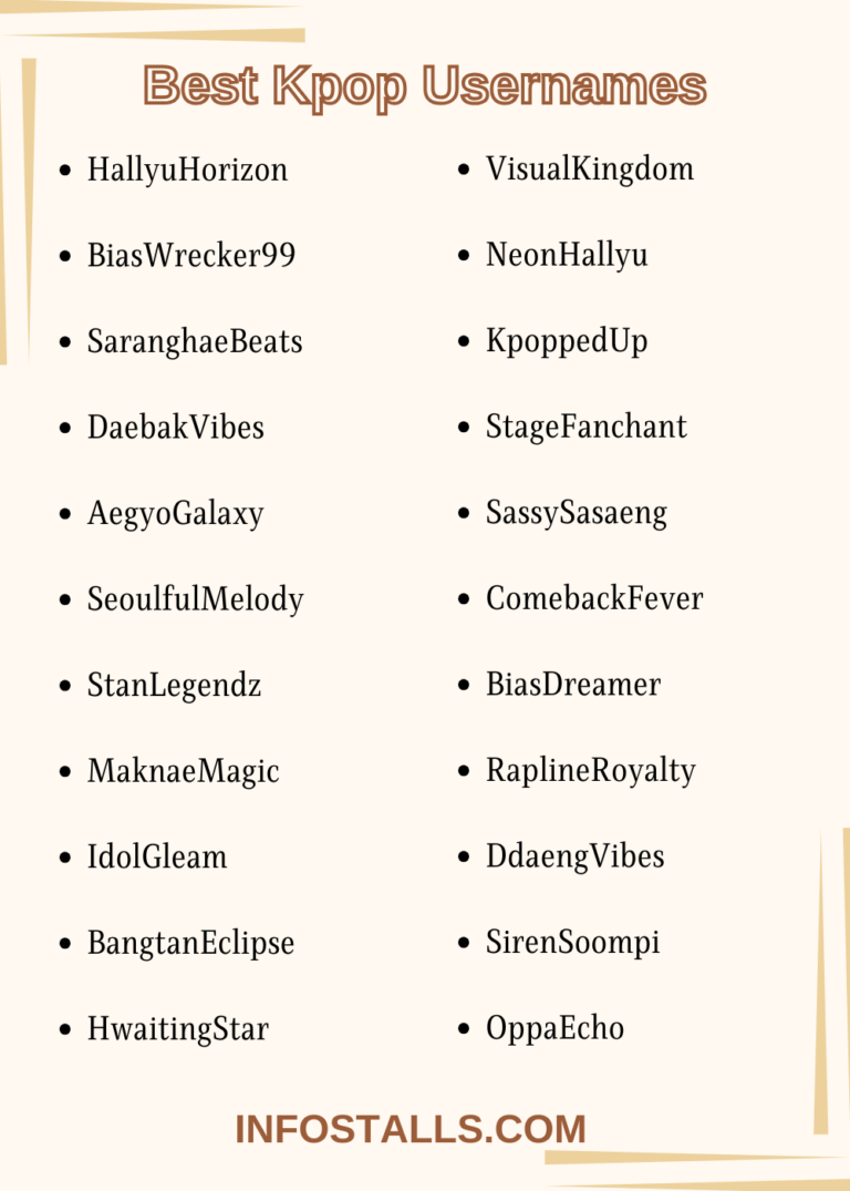 600+ Cool and Best Kpop Usernames - Infostalls